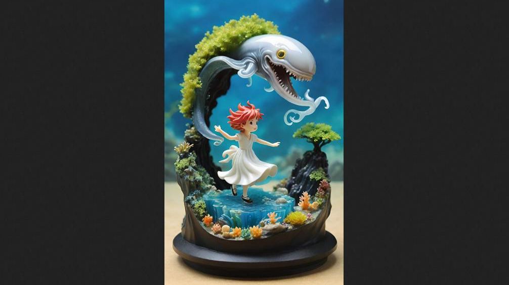 Рыбка Поньо на утёсе 2