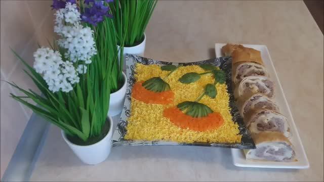 ГОСТИ В ПОЛНОМ ВОСТОРГЕ !!! Закусочный РУЛЕТ из ЛАВАША и Салат из Красной Рыбы ГРОЗДЬЯ РЯБИНЫ