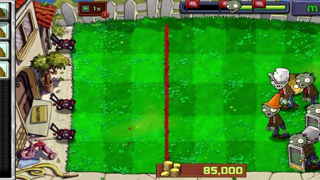 Прохожу мини игру "Ореховый боулинг 2" в PVZ 1