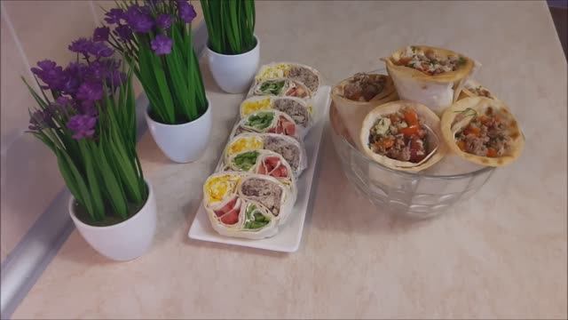 Закуски из ЛАВАША . Яркие , быстрые , вкусные Закуски с Фаршем и Рыбой на праздничный стол