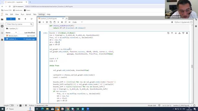 Новицкий Д.А. Python для инженеров. Лекция 5. Целочисленное программирование