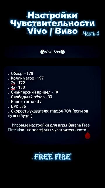 Мощные настройки на Vivo free fire 2025! (часть 4) - чувствительности для оттяжки на виво в фри фаер
