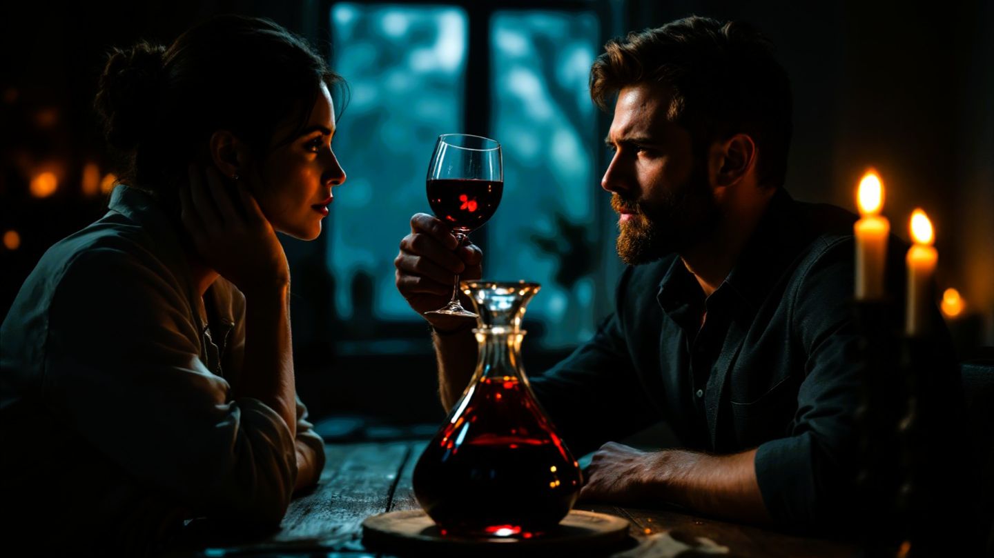 Графин вина.