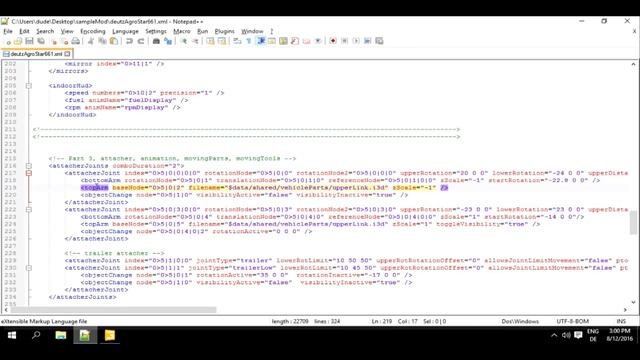 33.Глава 33- XML-файл транспортного средства III (присоединение, анимация, movingParts)