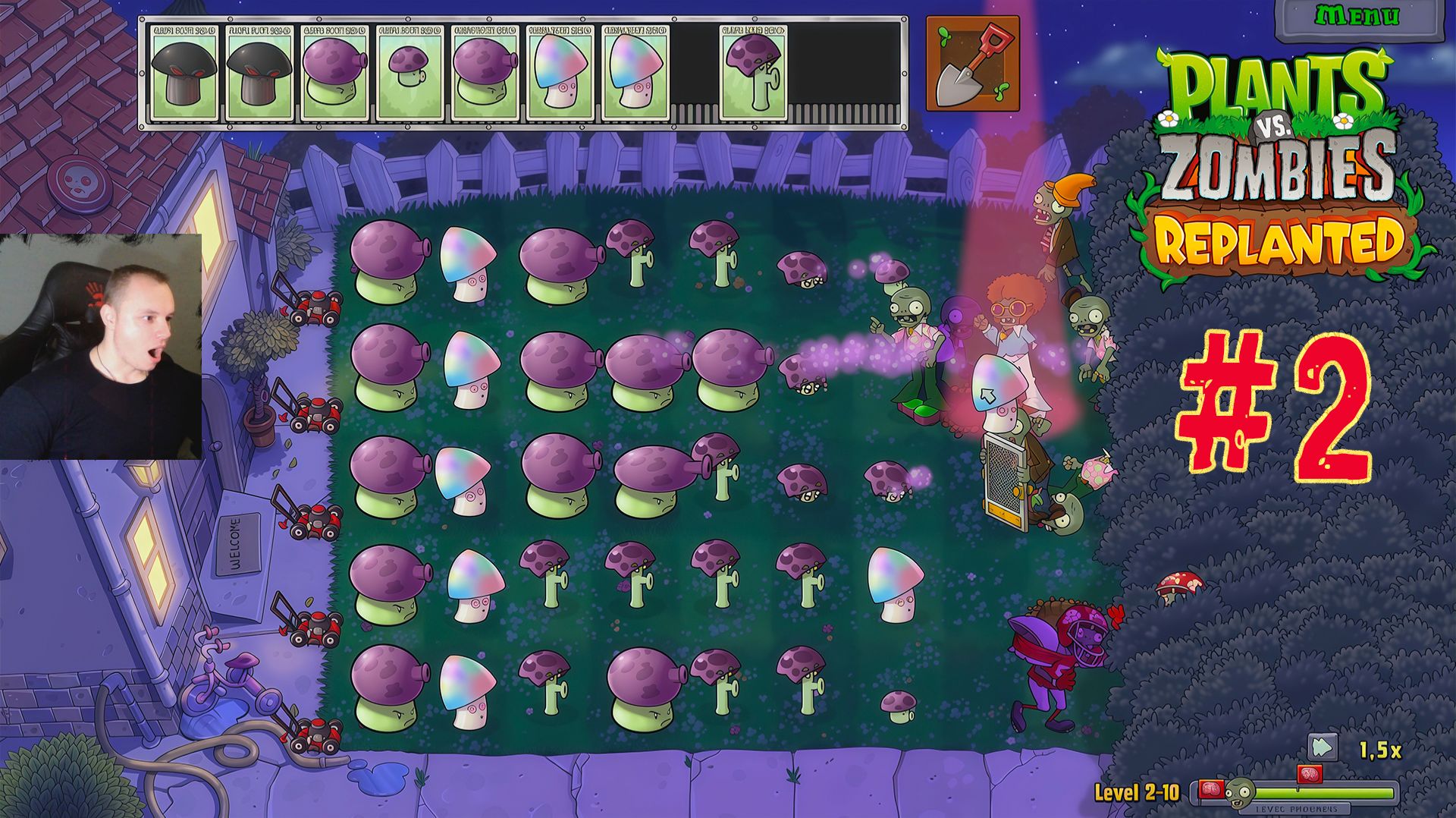 Plants vs Zombies replanted #2 ➤ Глава - Ночь ➤ Прохождение игры Растения против зомби 1 replanted