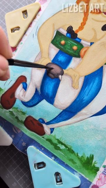 Беги Амстериксм, беги🐶#tiktok #shorts #art #gouache #lizbet