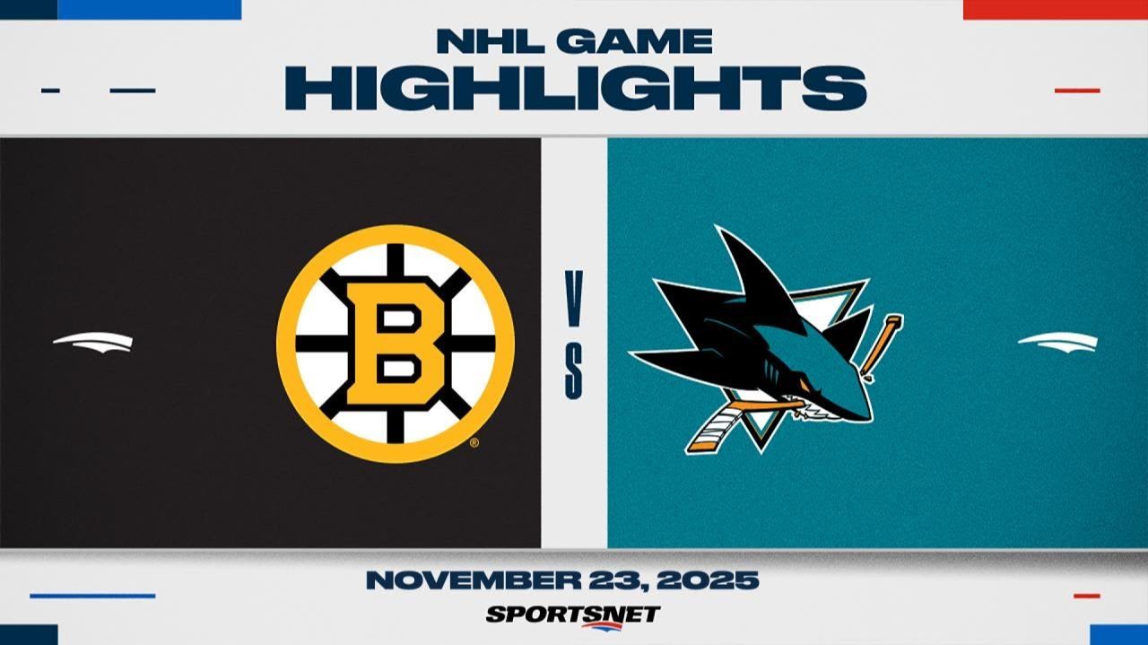 24.11.2025 | ОБЗОР МАТЧА | Сан-Хосе Шаркс - Бостон Брюинз | Highlights