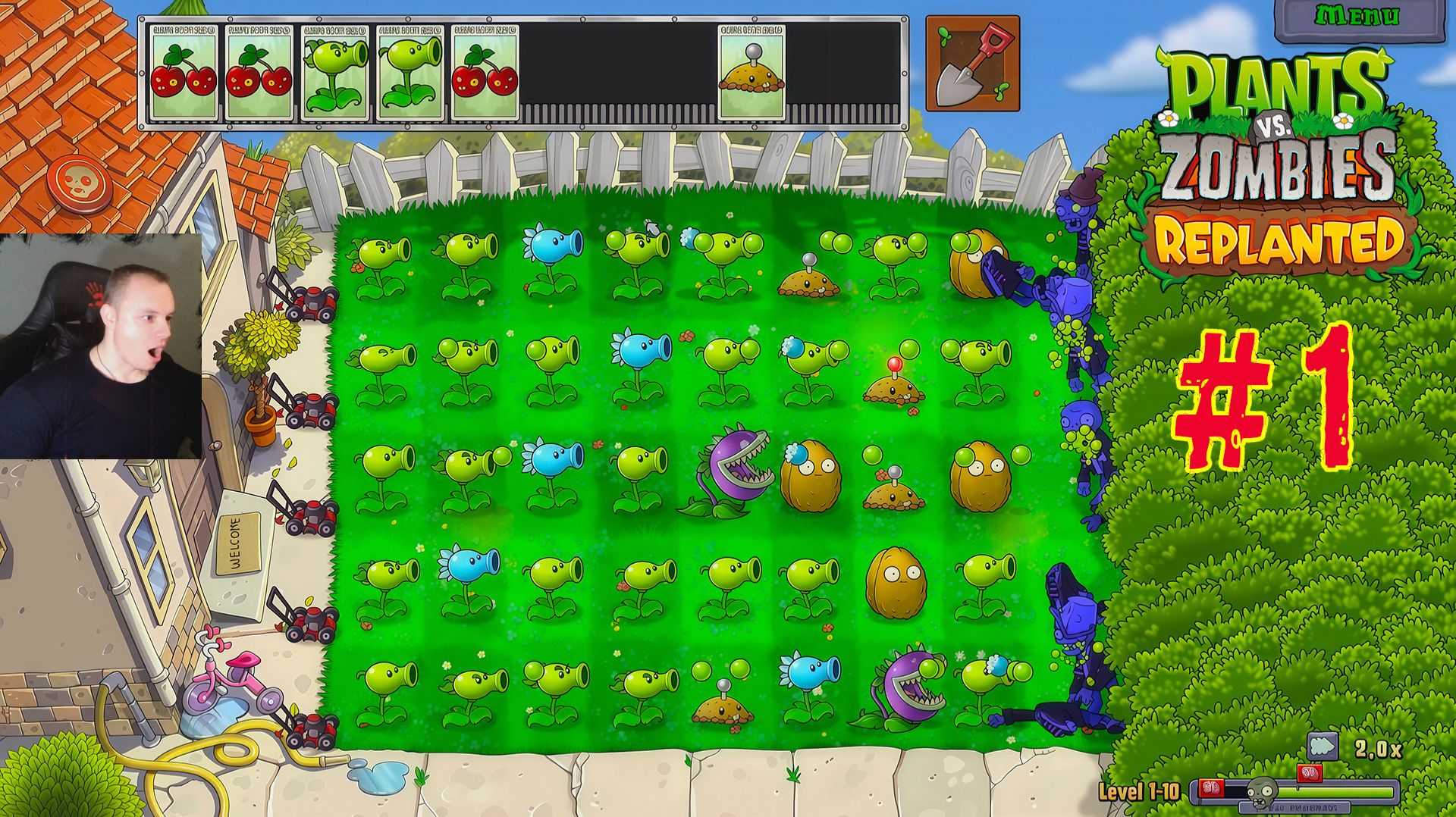 Plants vs Zombies 1 replanted #1 ➤ Глава - День ➤ Прохождение игры Растения против зомби 1 replanted