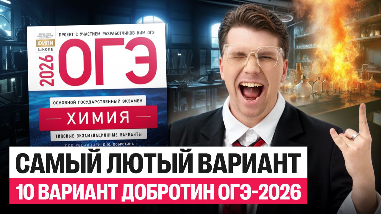 Разбор 10-го варианта ОГЭ-2026 Добротин | Вадим Едемский | Химия 100Б
