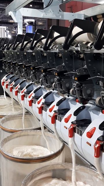 Роторная прядильная машина. Пряжа OE или Open End  #itmaasia #machine #itma #OEyarn #spinning