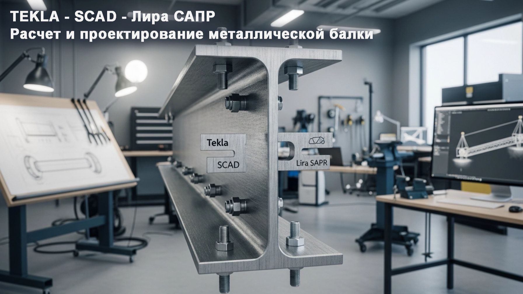 [Лаборатория ПГС] 03. Как спроектировать балку в Tekla, SCAD и Лира САПР: пошаговое руководство