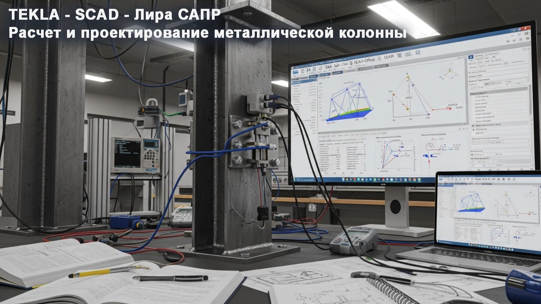 [Лаборатория ПГС] 04 Как спроектировать стальную колонну в Tekla, SCAD и Лира САПР