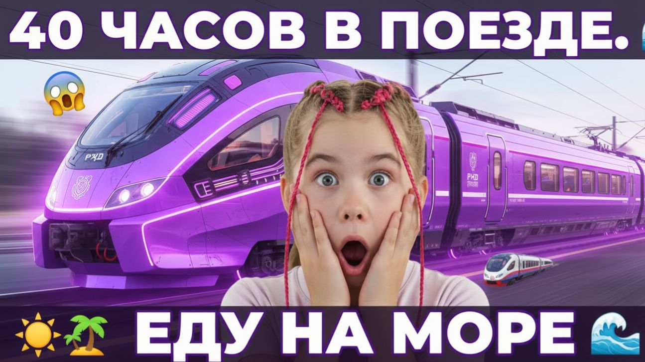 😱 ЧЕЛЛЕНДЖ 40 ЧАСОВ В ПОЕЗДЕ! 🚂 Мои приключения на пути к морю! / Алиса ТипТоп