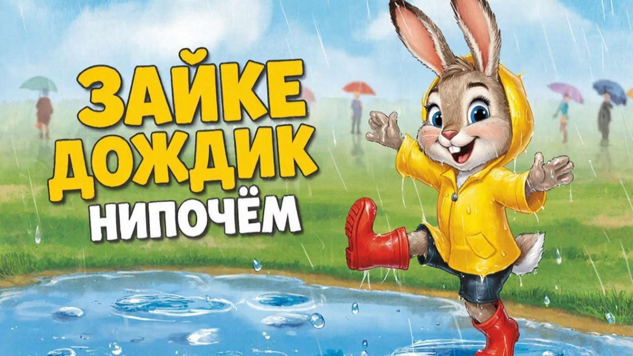 Мультфильм для детей. Зайке дождик нипочём