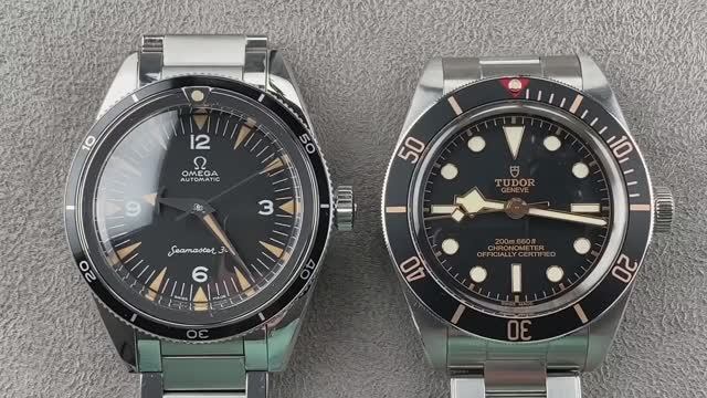 Tudor Black Bay 58 против Omega Seamaster 300 1957 сравнение винтажных часов для дайвинга