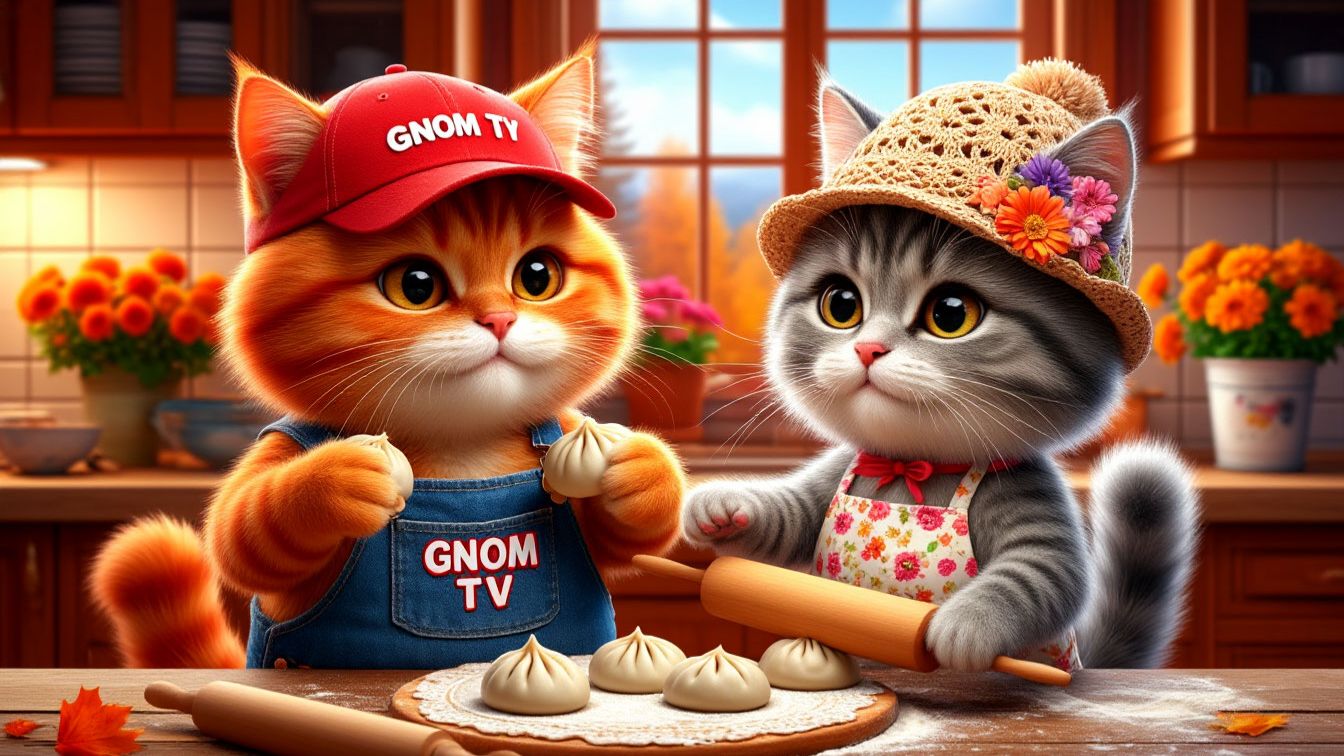 Мультик "Как котята пельмени готовили"