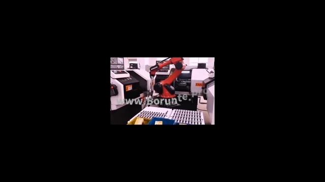 30. CNC_1. Загрузка 3х станков с ЧПУ промышленным роботом BORUNTE