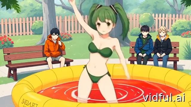 Красиво она купается