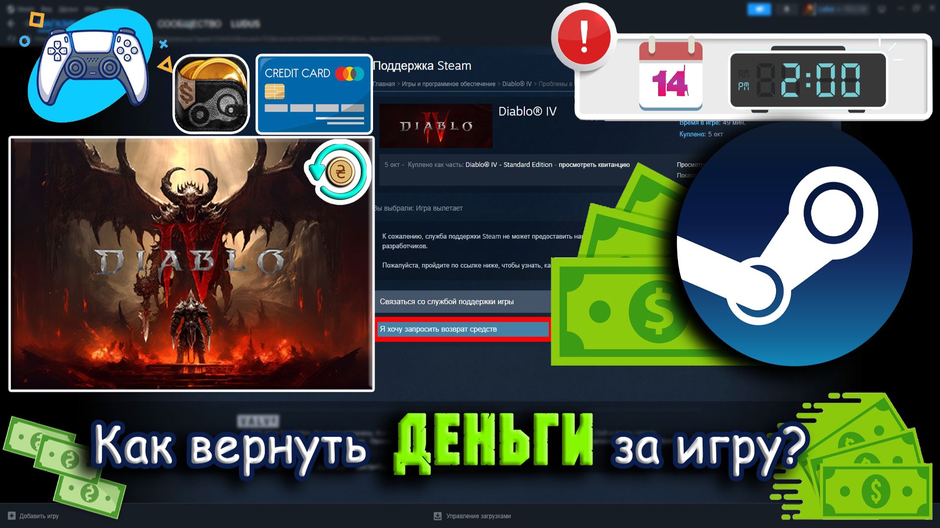 Как вернуть деньги за игру в Steam? Возврат средств за любую покупку в Steam 2025