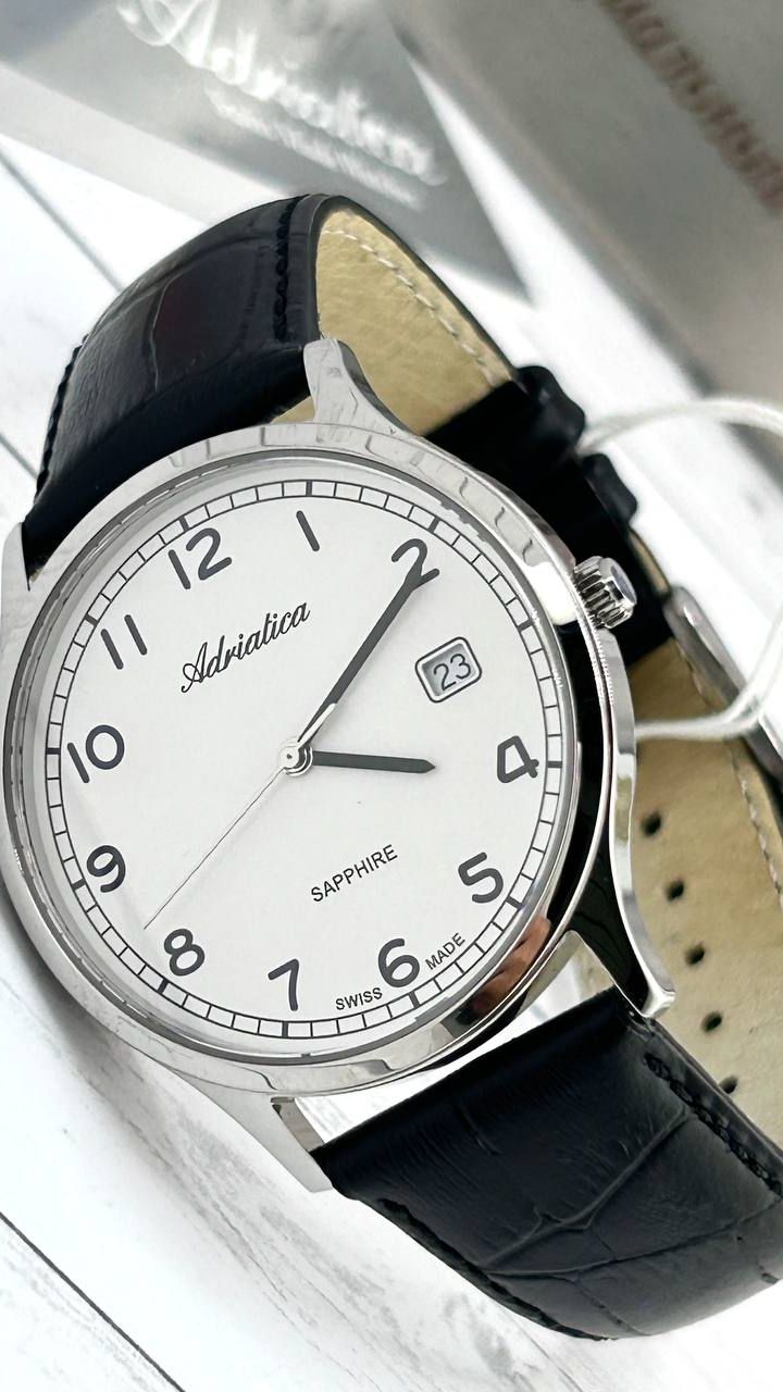 Мужские наручные швейцарские часы Adriatica A1267.5223Q с сапфировым стеклом