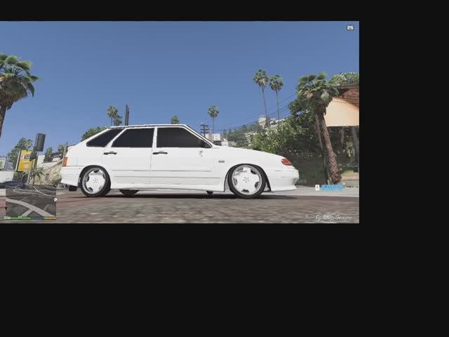 GTA 5 VAZ 2114, КРАСИВЫЕ КАДРЫ MODS  в полном тюнинге белая четырка