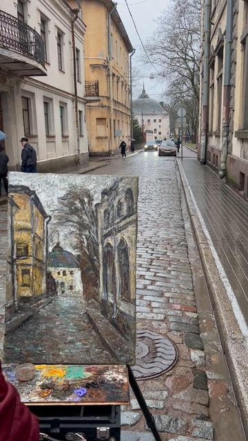 Настоящему художнику дождь не помеха…