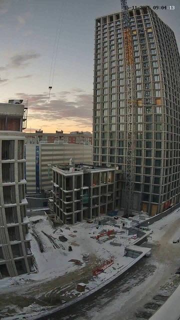 Таймлапс строительства GAGARIN CITY (Гагарин Сити) Новосибирск ноябрь 2025