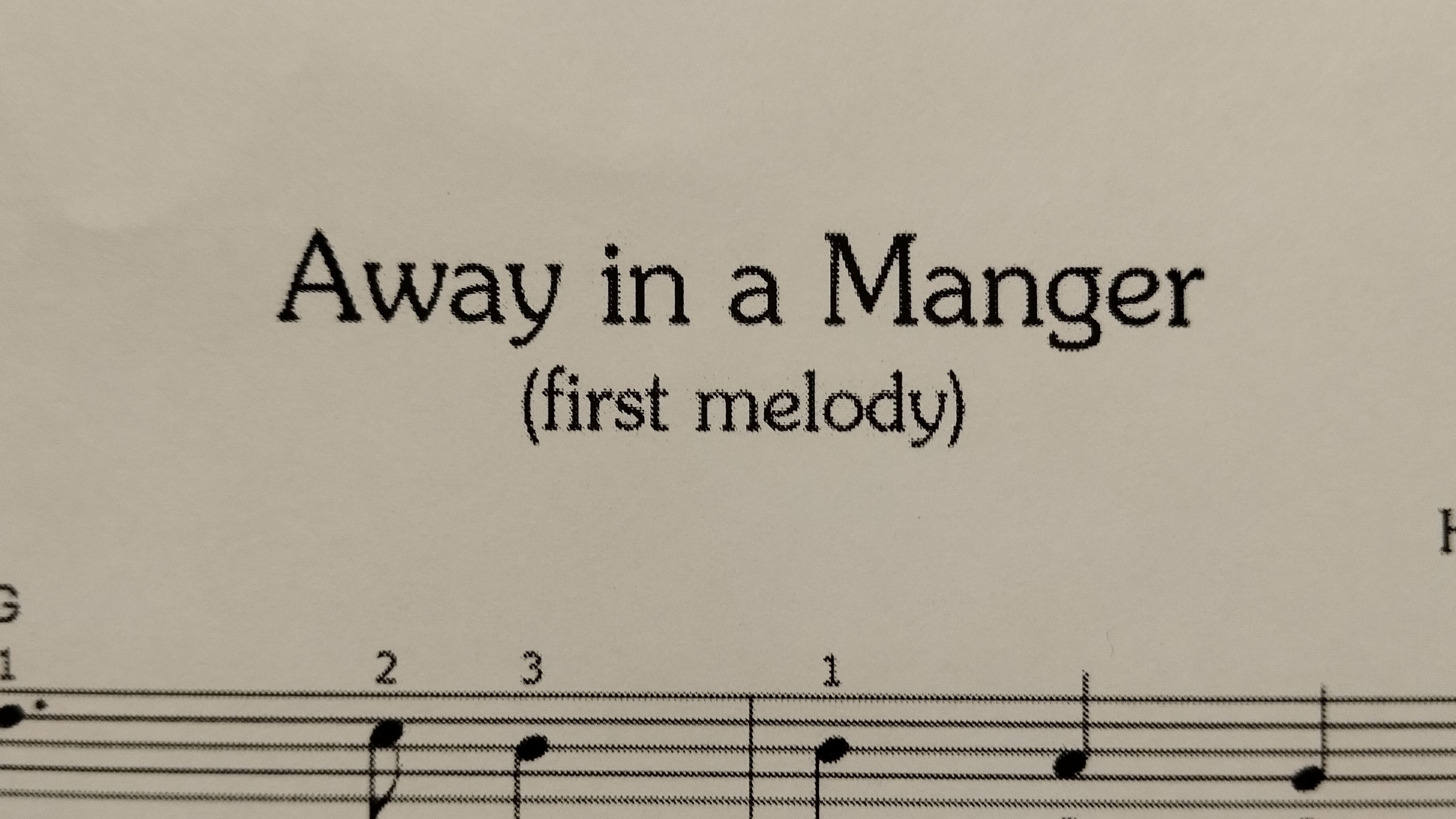 Away in a Manger (first melody) (арфа)