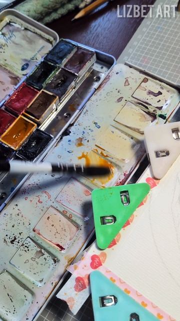 Давно не было иллюстрации с едой😋#tiktok #shorts #art #painting #watercolor #lizbet #asmr