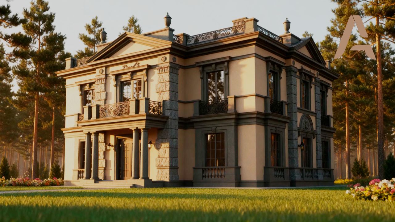 Прекрасный особняк с удобной планировкой. Проект особняка с цокольным этажом и вторым светом