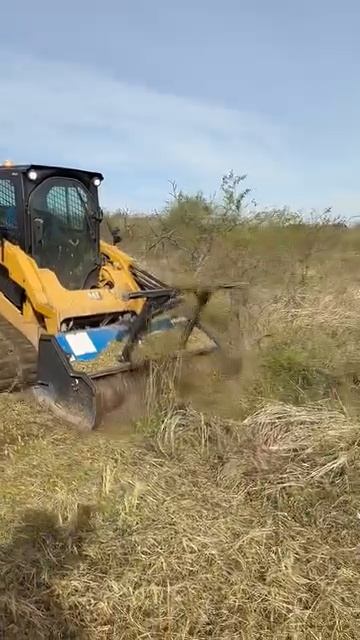 🔵  Мульчер лесной SSKRT150 @OSMAMULCHERS для мини-погрузчиков 3-5тн на CAT279D