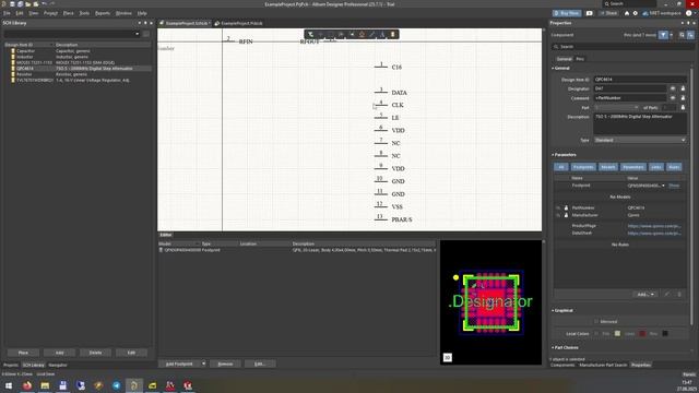 Altium Designer. ВЧ-разводка. Библиотека компонентов