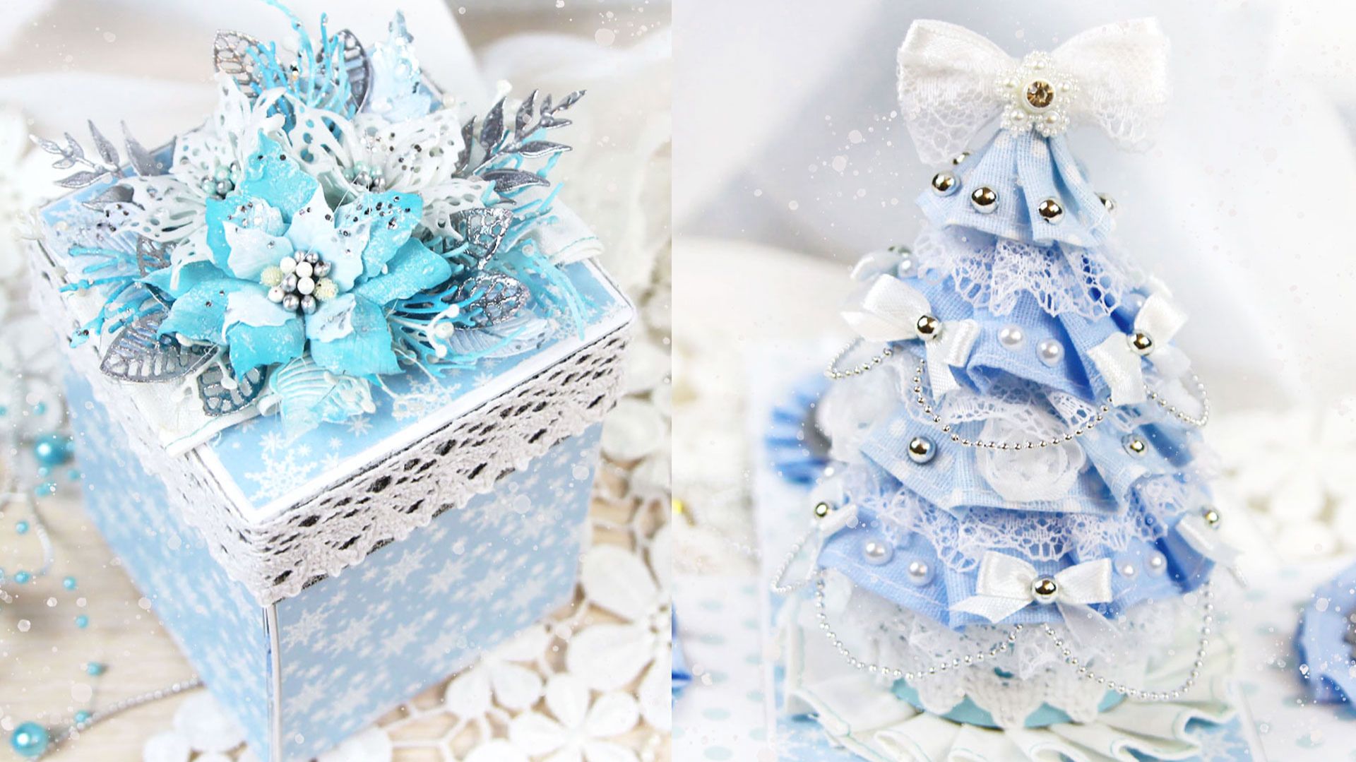 3D ОТКРЫТКА НА НОВЫЙ ГОД ИЛИ НОВОГОДНЯЯ КОРОБОЧКА С ТЕКСТИЛЬНОЙ ЕЛОЧКОЙ🎄Скрапбукинг