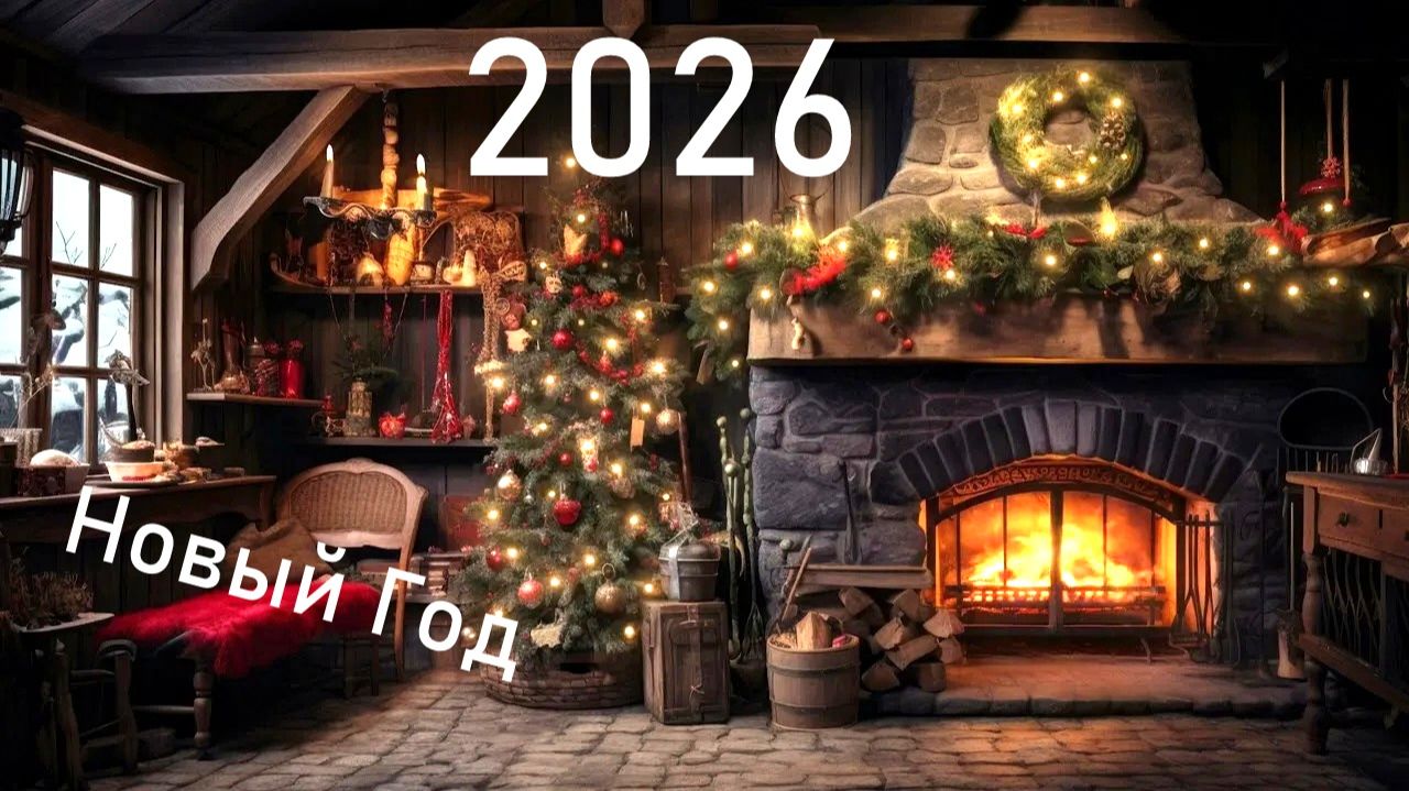 НОВЫЙ ГОД 2026  Треск Дров и Тепло Огня Камина - 80 минут релаксации.