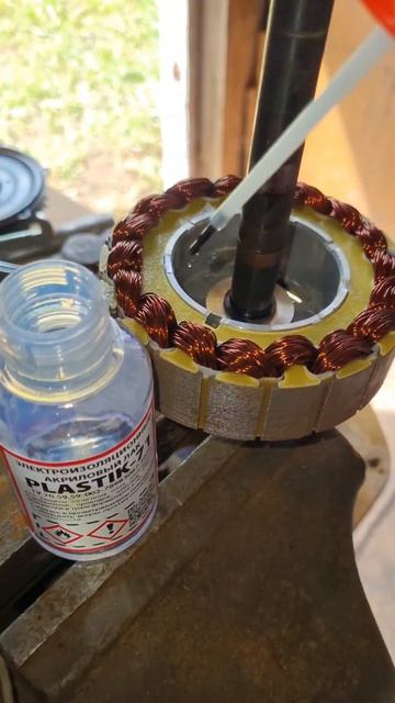 разбор редукторного мотор-колеса электровелосипеда, пропитка обмоток статора лаком. часть 5