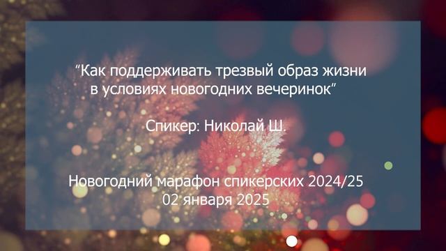 Спикерская на группе анонимных должников, Николай Ш.