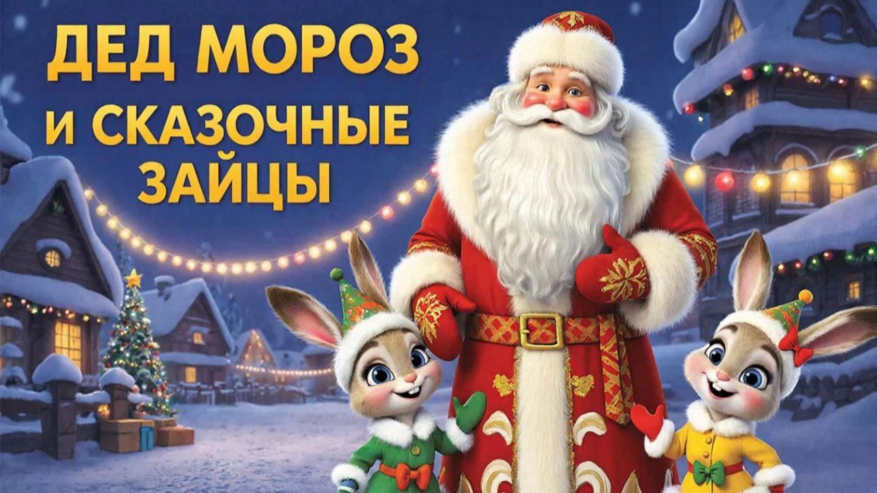 Новогодний мультик для детей. Дед Мороз и сказочные зайцы
