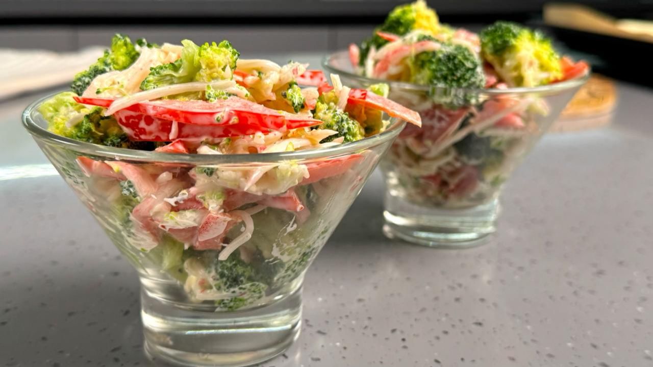 Салат "Перезагрузка" , или "брокколи, которую ты полюбишь"! Сочно, вкусно и быстро!