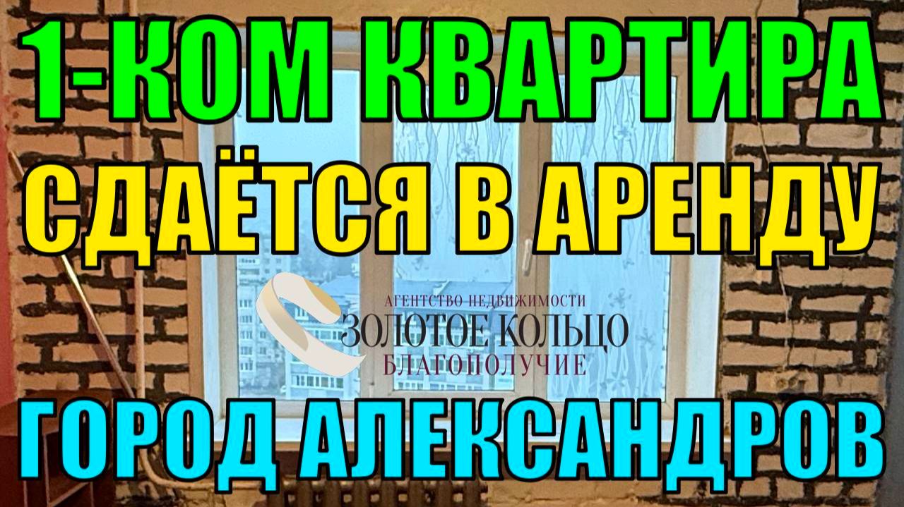 Сдаётся 1-ная квартира в Центре г. Александрова Владимирской обл. 100 км от МКАД по Ярославскому ш.