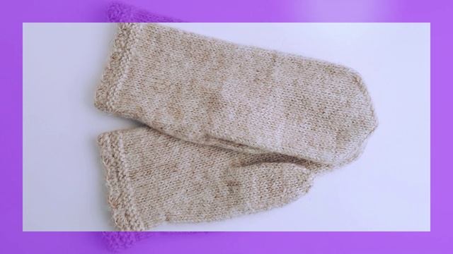 Варежки пуховые с оборкой 2