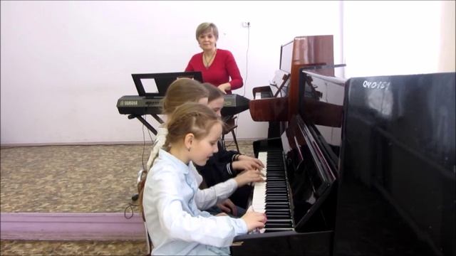 "Лягушка с комариком танцуют" - ансамбль в 6 рук