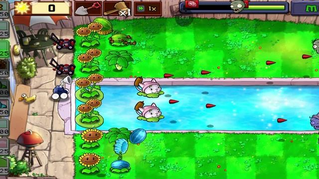 Прохожу "Бесконечное выживание" в PVZ 1 № 1