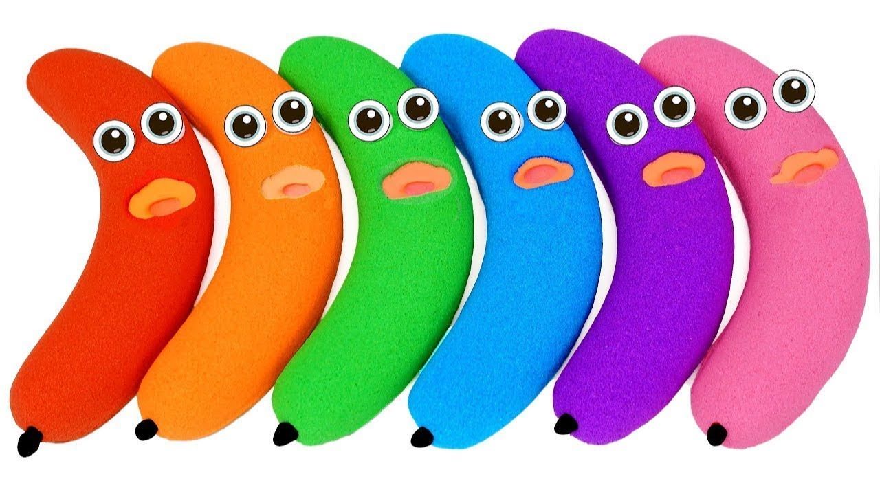 ЛЕПИМ ФИГУРКИ ЦВЕТНЫХ БАНАНОВ  ВИДЕОЛЕПКА ВИДЕО МУЛЬТИКИ ДЛЯ ДЕТЕЙ КАНАЛ ИГРАЛКИ-ЗАЛИПАЛКИ