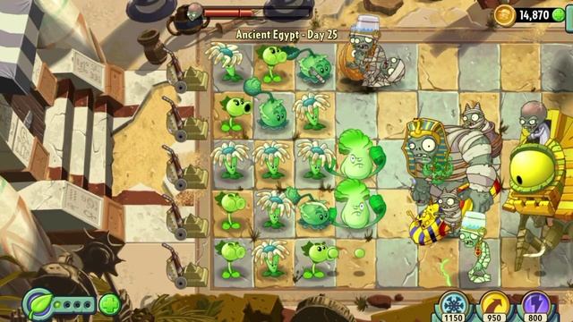 Прохожу Античный Египет уровень 25 в PVZ 2