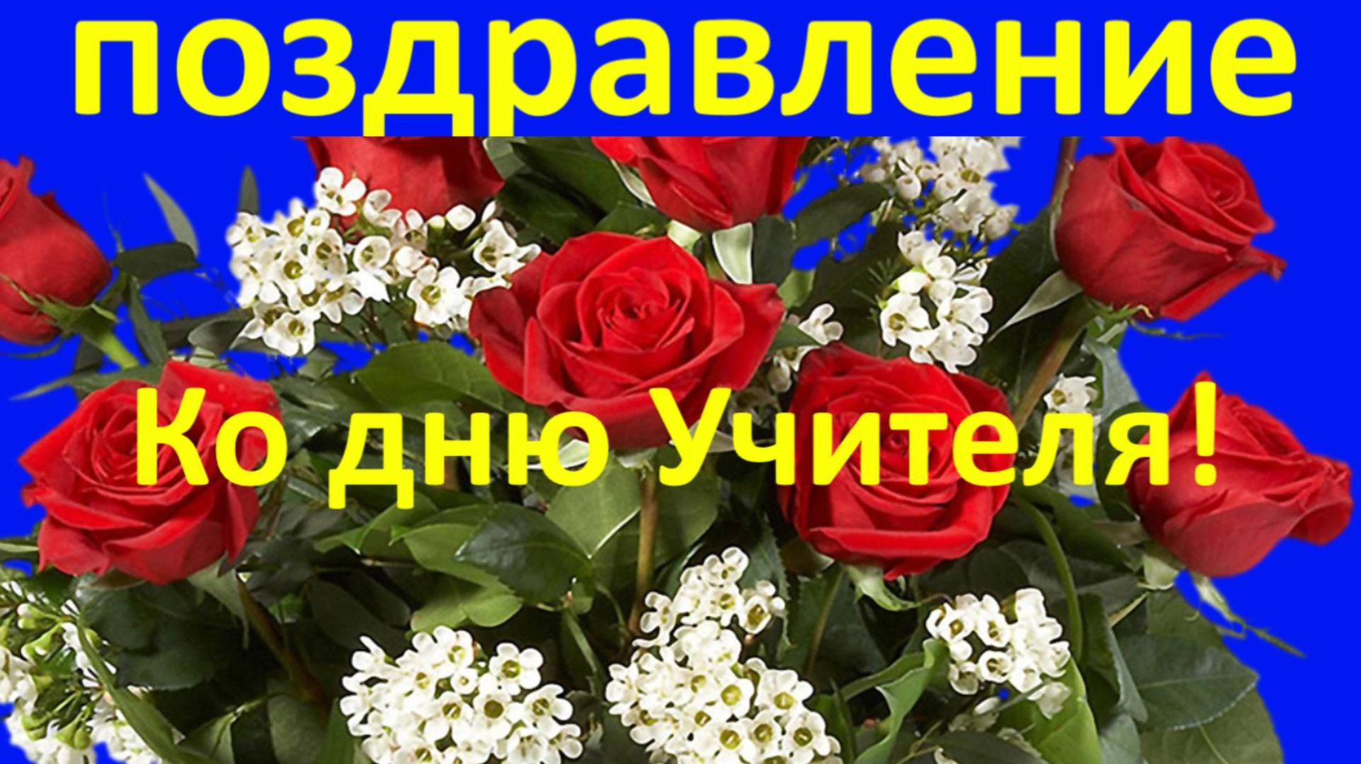 Красивое поздравление ко дню Учителя!