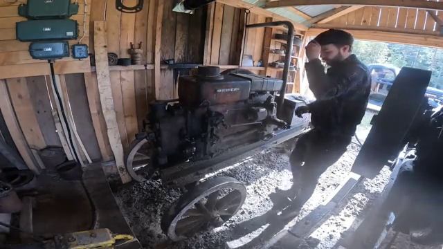 Старая пилорама с дизелем 1935 года Deutz Diesel