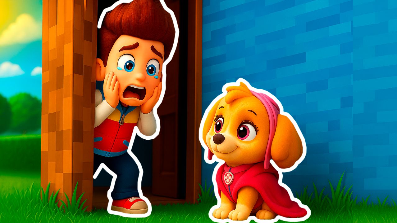 😳 РАЙДЕРУ ПОДКИНУЛИ БЕЙБИ СКАЙ ПОД ДВЕРЬ ЩЕНЯЧИЙ ПАТРУЛЬ в МАЙНКРАФТ PAW PATROL МУЛЬТИК
