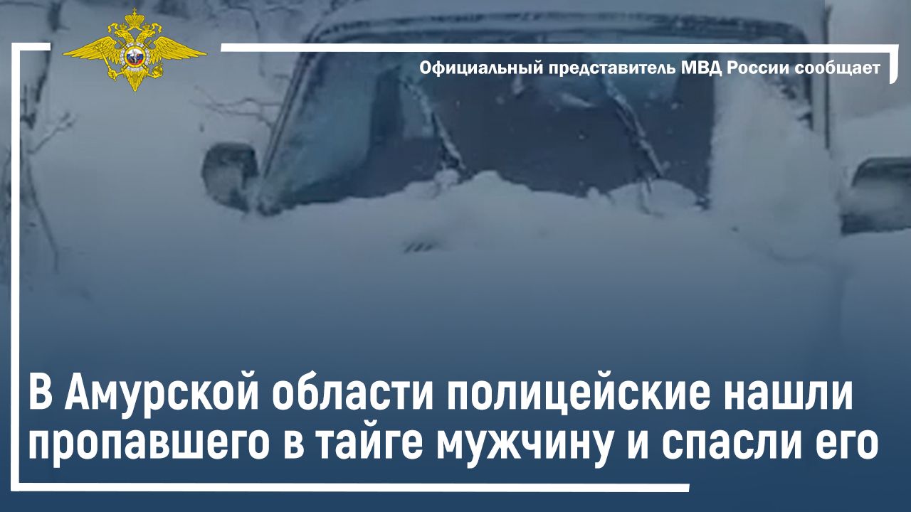 В Амурской области полицейские нашли пропавшего в тайге мужчину и спасли его