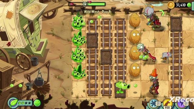 Прохожу Дикий запад уровень 8 в PVZ 2