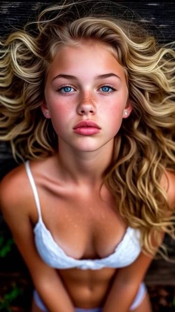 Blonde Girl Sitting